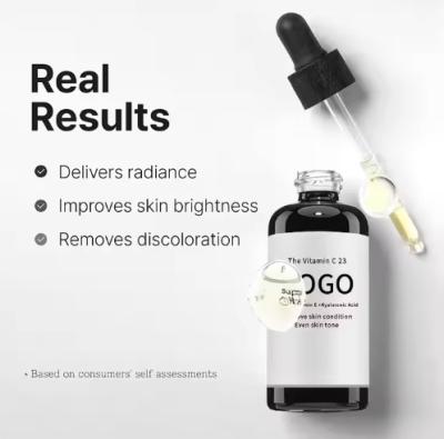 Cina OEM / ODM Vitamina C pura Siero Vitamina E Acido ialuronico Brightening Idratante Siero Faciale Linee sottili Tono della pelle irregolare Pelle opaca in vendita