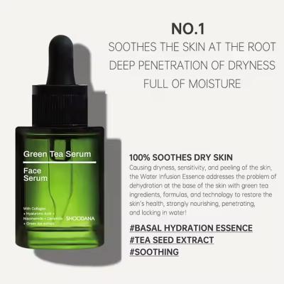Cina Siero Viso Idratante Acido Ialuronico Tè Verde Anti Età Anti Acne Cura della Pelle Essenza Siero Collagene in vendita