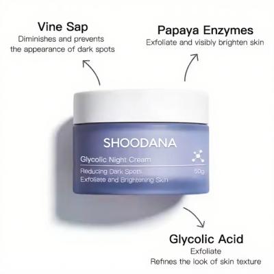 Cina ODM / OEM Natural Organic Women Crema per il viso illuminante Anti Pigmento Eliminatore di macchie nere Face Whitening Beauty Night Cream in vendita