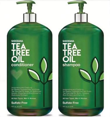 Cina Prodotti per la cura dei capelli all'olio di tea tree naturale OEM / ODM Shampoo e balsamo biologici Shampoo nutriente per la crescita dei capelli per uomini e donne in vendita