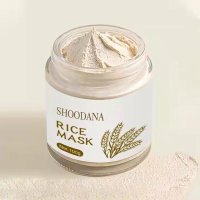 China Bulk Vegan Organic Clay Face Mask Deep Cleansing Oil Control Rice Mask Brightening Rice Face Mask for sale