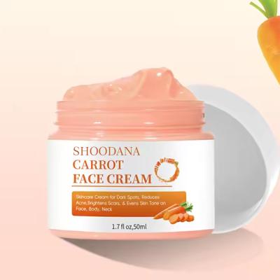 China ODM / OEM Private Label Super Whitening Turmeric Skincare Dark Spot Moisturizer Organic Carrot Cream For Face for sale