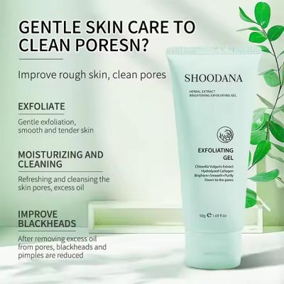 China Herbal Exfoliating Gel Body Scrub Face Cleanser and Facial Cleansing Gel Adult Exfoliating Dead Skin Remover for sale