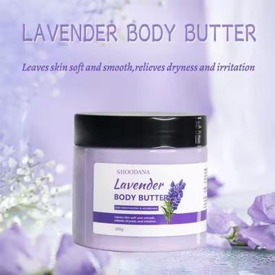 China Private Label Organic Skin Moisturizing Body Cream Lotion Body Skin Care Moisturizing Hydrating Plant Lavender Body Butter for sale