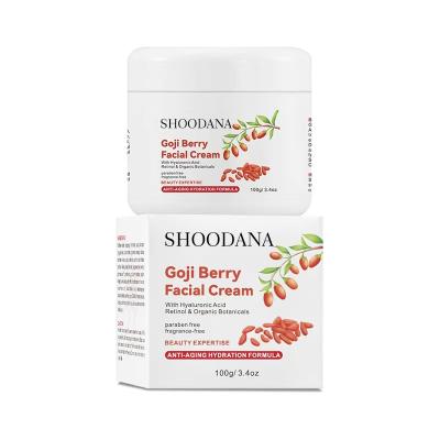 中国 プライベートラベル美白ゴジベリーアンチリンクルフェイシャルクリーム、大人の女性の肌用引き締め保湿、シアバターコラーゲン 販売のため