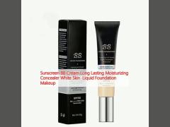 Creme solar BB Creme hidratante de longa duração Concealer de pele branca Maquiagem de base líquida