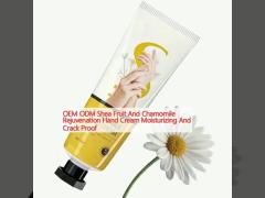 OEM ODM Fruta de karité e camomila Rejuvenescimento Creme de mão hidratante e à prova de rachaduras
