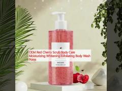 OEM Red Cherry Scrub lichaamsverzorging Vochtverzorging Bleken Exfoliëren Lichaamswasporen