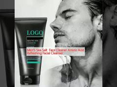 Men'S Sea Salt  Face Cleaner Amino Acid Refreshing Facial Cleanser