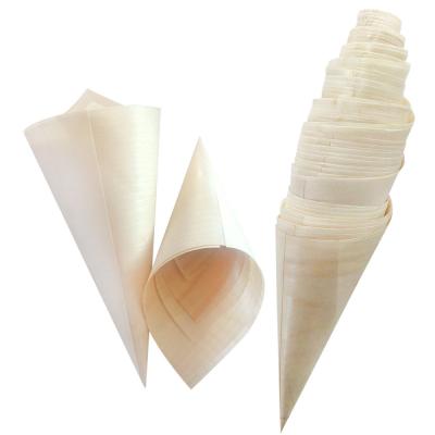 Cina Cono gelato eliminabile durevole di Pinewood, piccoli coni di legno concimabili in vendita