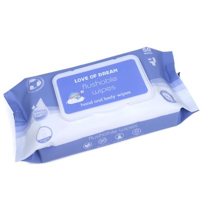 Cina Fragranza ipoallergenica delle strofinate bagnate biodegradabili Ultrasoft di Flushable libera in vendita