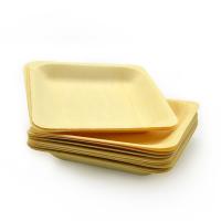 China Biodegradable Birch Wood Square Disposable Dinner Plates 115mm Eco Friendly for sale