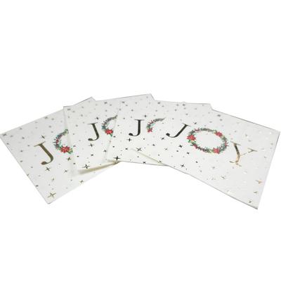 China Odorless Durable Christmas Cocktail Napkins , Disposable Patterned Paper Serviettes for sale
