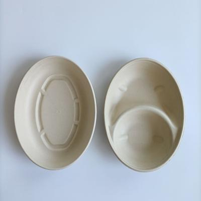 Cina ciotole ovali dei Burritos della ciotola della bagassa biodegradabile di 32oz 9 * 6 nel colore naturale in vendita