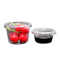 China Biodegradable Disposable Sauce Cups 2oz 4oz PLA Portion Cups with Lids for sale
