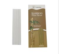 China Compostable Bamboo Fiber Straws 200mm Length for Hot and Cold Drinks Biodegradable for sale