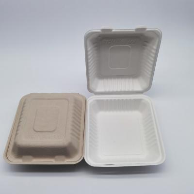 Cina Contenitori per alimenti laminati in canna da zucchero da tavola biodegradabili in bagassa da 8 pollici in vendita