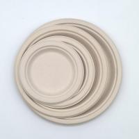 China 6 Inch Biodegradable Bagasse Round Plate 155mm Heavy Duty Disposable Eco Friendly for sale