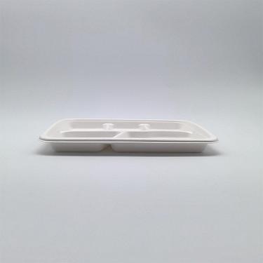 Cina Le stoviglie biodegradabili della bagassa di 5 compartimenti placcano il colore bianco impermeabile in vendita