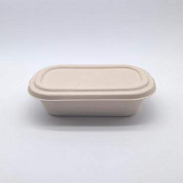Cina Stoviglie biodegradabili ovali impermeabili al grasso Bento Box For Salad della bagassa in vendita