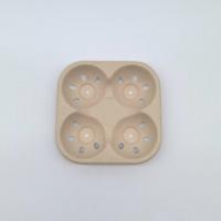 China Compostable Bagasse Fruit Tray with Hole 185x135mm Eco Friendly Biodegradable Food Container for sale