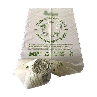 Cina BPI robusto di immondizia di colore bianco biodegradabile della borsa per la cucina in vendita