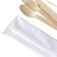 China Biodegradable Birch Wood Disposable Cutlery Set 160mm Knife 140mm Fork Eco Friendly for sale