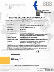 EC TYPE EXAMINATION CERTIFICATE - Accurl Machine Tools
