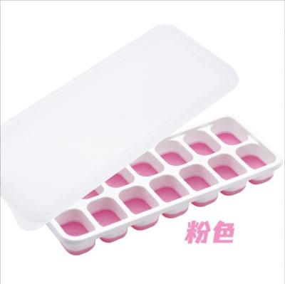 China Stocked 14 Cavity Ice Cube Maker Molds with Lids and Bpa Free PP Plastic for sale