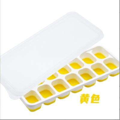 China Stocked 14 Cavity Ice Cube Maker Molds with Lids and Bpa Free PP Plastic for sale