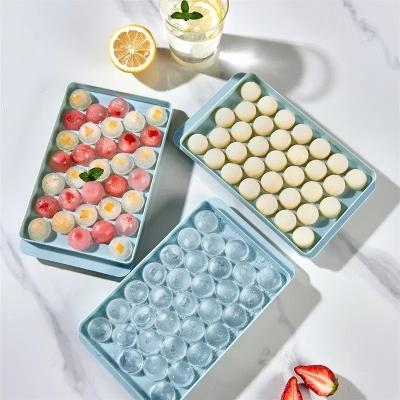 China Plastic Round Ice Cube Tray for Freezer Mini Circle Ice-Cube Maker Mold Arrivals for sale