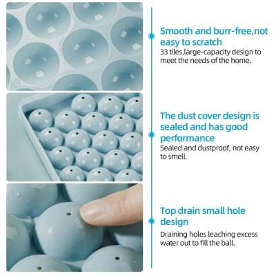 Cina 3D Whisky Drink Ice Ball Cube Maker Mold Trays Sostenibili e Palette Moulds con coperchio in vendita