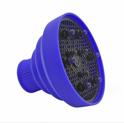 China Collapsible Curly Hair Blow Dryer Diffuser with Silicone Material and Moulding Service for sale