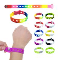 China Silicone Processing Design Adjustable Charms Wristband Bracelets for Events for sale