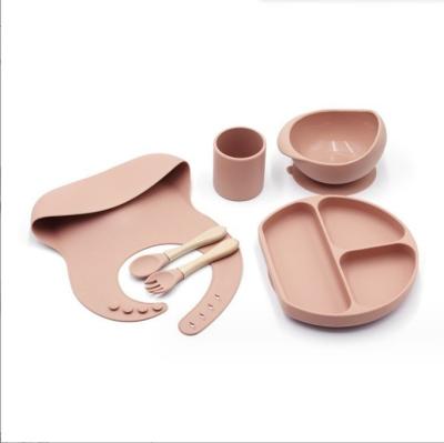 Cina Set di alimentazione in silicone Best seller Prodotti per bambini Piatti per bambini Set per neonati Set regalo in vendita
