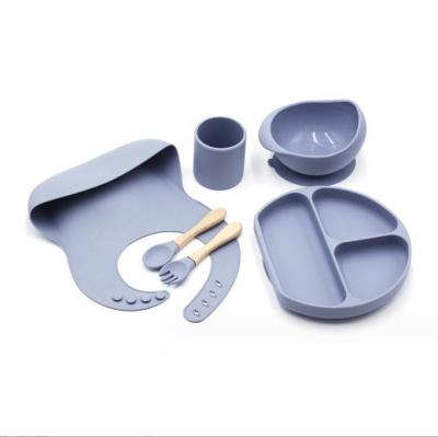 Cina Set di alimentazione in silicone Best seller Prodotti per bambini Piatti per bambini Set per neonati Set regalo in vendita