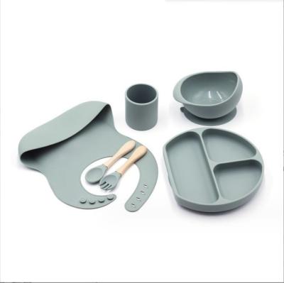 Cina Set di alimentazione in silicone Best seller Prodotti per bambini Piatti per bambini Set per neonati Set regalo in vendita
