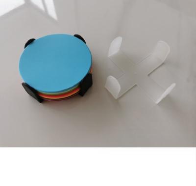 China Hotel Coaster with Bottle Opener Round Shape Soft Rubber Material Fire Paint Seal Pad for sale