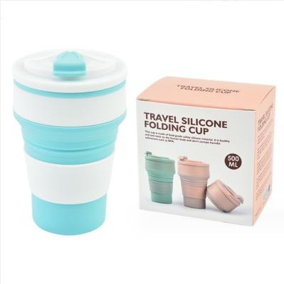 China 350ml Volume Food Grade Collapsible Silicone Sports Water Bottle with Custom Logo for sale