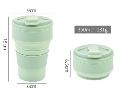 China 350ml Volume Food Grade Collapsible Silicone Sports Water Bottle with Custom Logo for sale