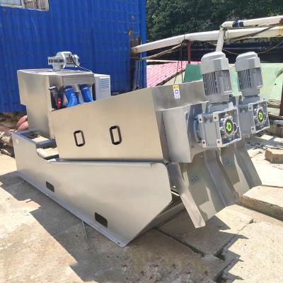 중국 고액 분리 SS304 나선형 찌꺼기 탈수 기계 자동 스크류형 판매용