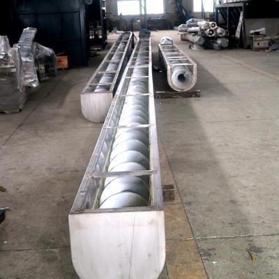 China SS316 U Trough Stainless Steel Spiral Conveyor Powder Auger Conveyor 1~100m for sale