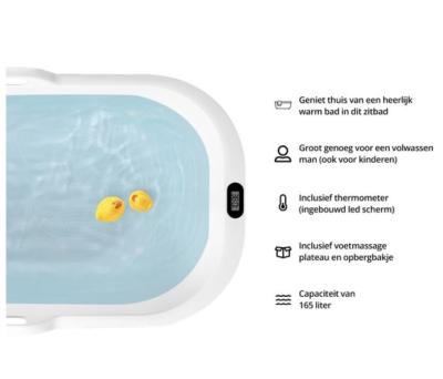 China 165L Bath Bath Premium - Mobile Bath Shower - Adult Sitz Bath - ice bath/ice bath - Soaking bath with thermometer for sale