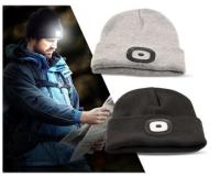 Quality LED beanie White beanie with LED lighting for sale
