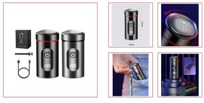 China PocketShave Mini Electric Razor – LED Display & Washable for sale