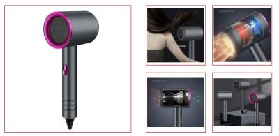 China BlueGlow Hair Dryer – Ion Care & Fast Dry for sale
