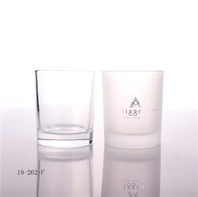 China Personalized Matt White Candle Glass Jar for sale