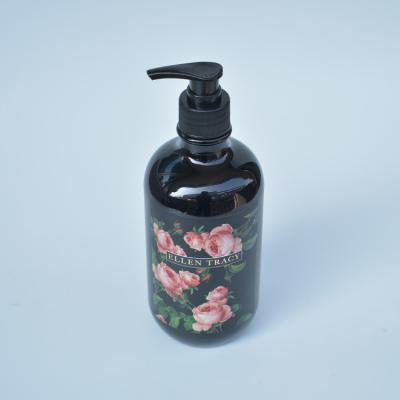 China Hot Stamping PET Labeling Shampoo Pump Dispenser Bottle 500ml 16oz for sale