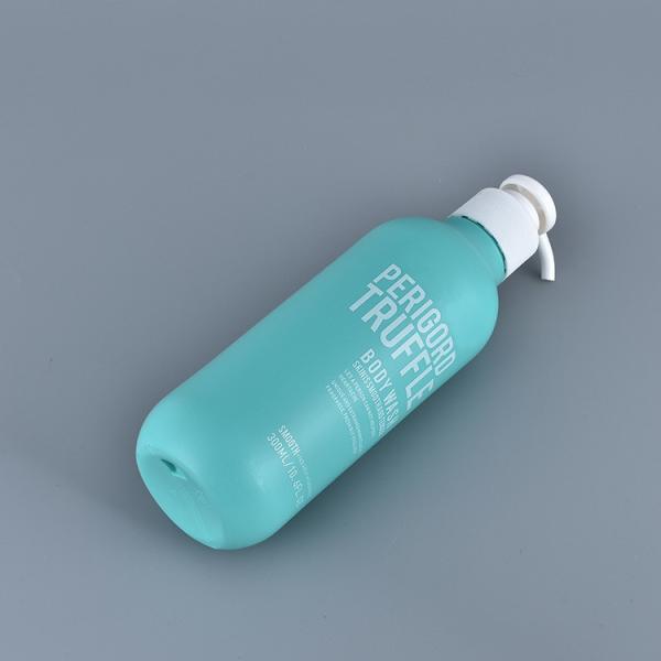 Quality 300ml Round HDPE Body Wash Pump Bottle With Hot Stamping Surface for sale