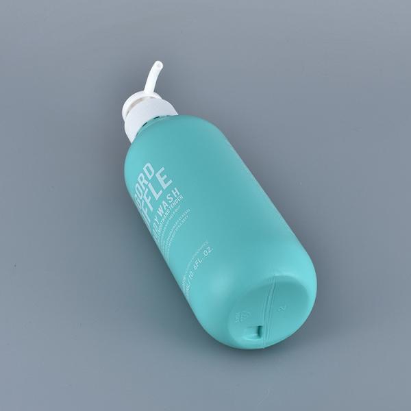 Quality 300ml Round HDPE Body Wash Pump Bottle With Hot Stamping Surface for sale